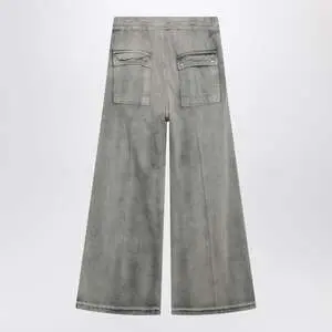 Rick Owens Oversized Shirt In Mineral Grey Washed Denim