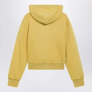 Acne Studios Zip-up Hoodie With Embroidered Logo - Yellow