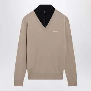 Miu Miu White And Blue Turtleneck Sweater In Cashmere
