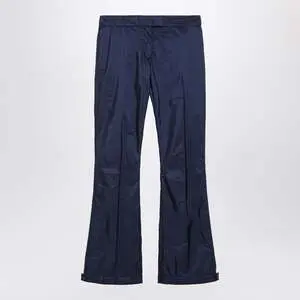 Miu Miu Flared Technical Fabric Trousers - Blue