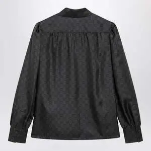 Gucci Silk Twill Shirt With Gg Print