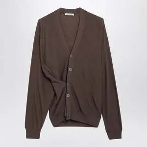 LEMAIRE Twisted Shitake Merino Wool Cardigan