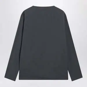 Miu Miu Hematite Stretch Poplin Top