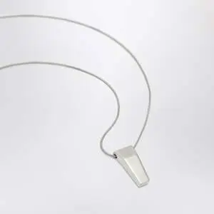 Rick Owens Palladium Brass Trunk Pendant Necklace