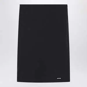 Miu Miu Stretch Poplin Pencil Skirt - Black