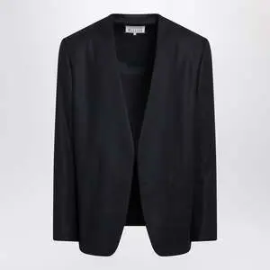 MAISON MARGIELA Minimal Navy Virgin Wool Jacket - Blue
