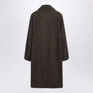 LEMAIRE Long Double-breasted Mud Wool And Alpaca Coat