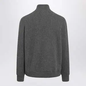 Brunello Cucinelli Steel Padded Leather And Cashmere Jacket