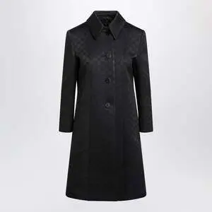 Gucci Gg Jacquard Viscose Coat - Black