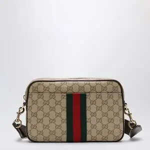 Gucci Small Shoulder Bag In Coated Gg Fabric - Cream