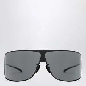Gucci Shield Sunglasses With Grey Lenses - Black