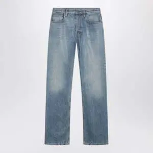 Gucci Cotton Denim Trousers With Soft Coating - Blue