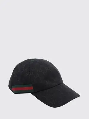 Gucci Striped Gg Monogram Jacquard Baseball Cap - Black