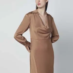 Simkhai Adelle Satin Dress With Draping