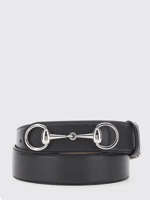 Gucci Leather Horsebit 1953 Belt With Hardware Detail - Black