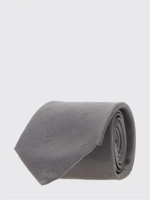 Gucci Gg Monogram Silk Tie - Gray