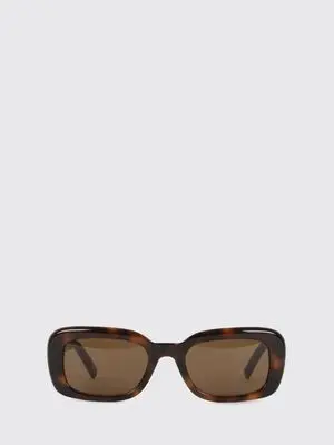 Saint Laurent Rectangular Tortoiseshell Sunglasses With Monogram