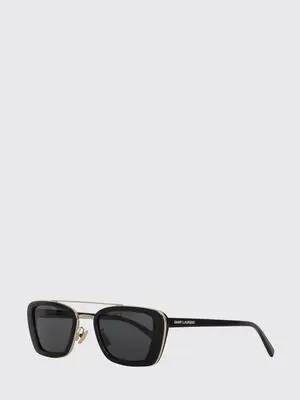 Saint Laurent Tortoiseshell Cat-eye Sunglasses With Metal Double Bridge - Black