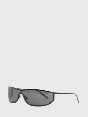 Saint Laurent Metal Mask Sunglasses With Nylon Lenses - Black