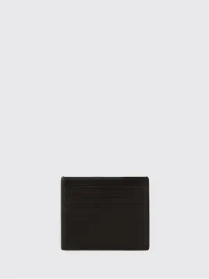 Bottega Veneta Flat Woven Calfskin Card Holder With Four Slots - Silver