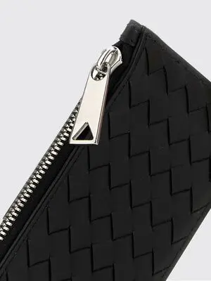 Bottega Veneta Intrecciato Leather Flat Card Holder With Zip Pocket