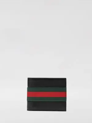 Gucci Web Leather Wallet - Black