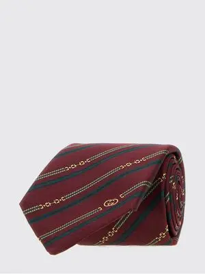 Gucci Silk Tie With Regimental Pattern And Gg Jacquard Monogram - Blue