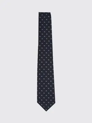 Gucci Pure Silk Tie With All-over Gg Monogram Pattern - Blue