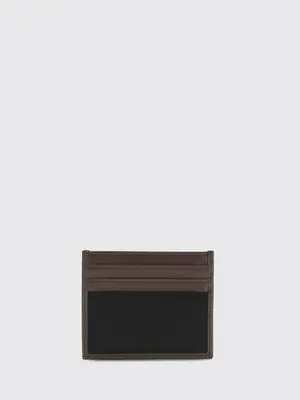 Prada Calf Leather And Nylon Card Holder With Logo