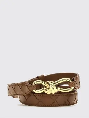 Bottega Veneta Smooth Leather Belt With Metal Buckle - Multicolor