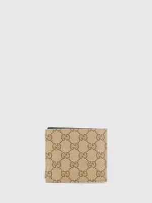 Gucci Gg Supreme Fabric Bifold Wallet With Leather Interior