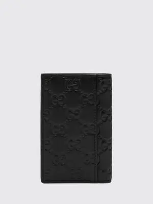 Gucci Gg Emblem Embossed Leather Card Holder