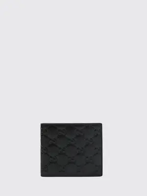 Gucci Gg Emblem Embossed Leather Wallet - Black