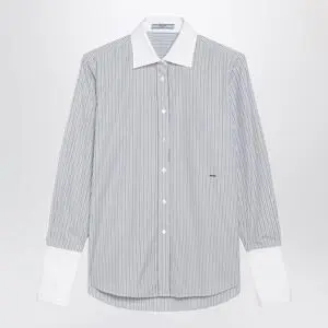 Prada Striped Cotton Shirt - Blue