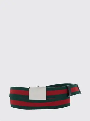 Gucci Web Stripe Polyester Belt - Green
