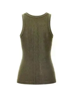 Vince Ribbed-knit Tank Top - Green