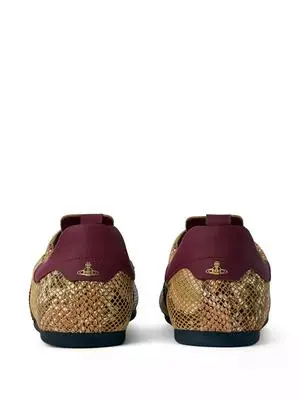 VIVIENNE WESTWOOD Drunken Snakeskin-effect Lace-up Sneakers