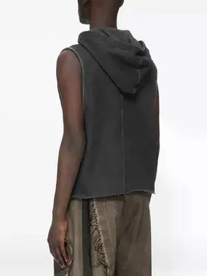 Rick Owens Sleeveless Raw-cut Hoodie