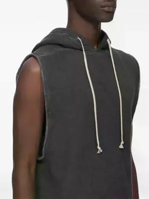 Rick Owens Sleeveless Raw-cut Hoodie