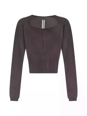 Rick Owens Cropped Ribbed-trim Sweater