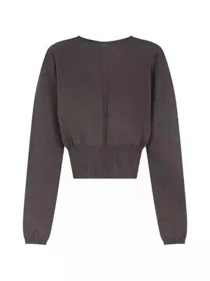 Rick Owens Cropped Ribbed-trim Sweater