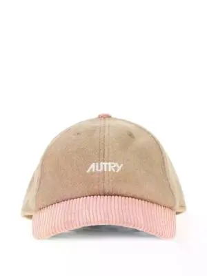AUTRY Logo-embroidered Corduroy Baseball Cap - Neutrals