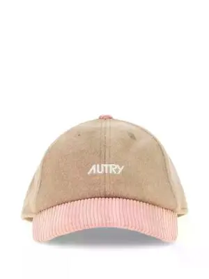 AUTRY Logo-embroidered Corduroy Baseball Cap - Neutrals