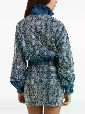 Liu Jo Rhinestone-embellished Snakeskin-print Jacket