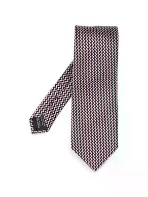 TOM FORD Chevron-pattern Silk Tie