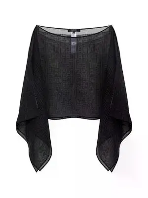 Balmain Monogram Beach Top In Chiffon