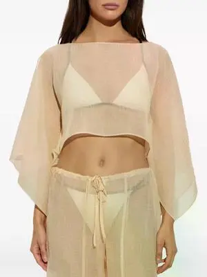 Balmain Monogram-pattern Cropped Poncho