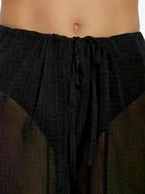 Balmain Monogram Chiffon Beach Trousers