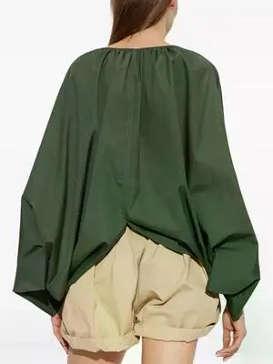 Kenzo Embroidered-logo Tie-neck Blouse