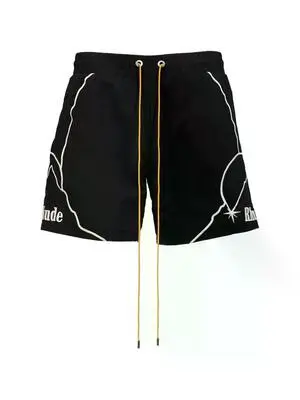 Rhude Moonlight Pista Embroidered Shorts